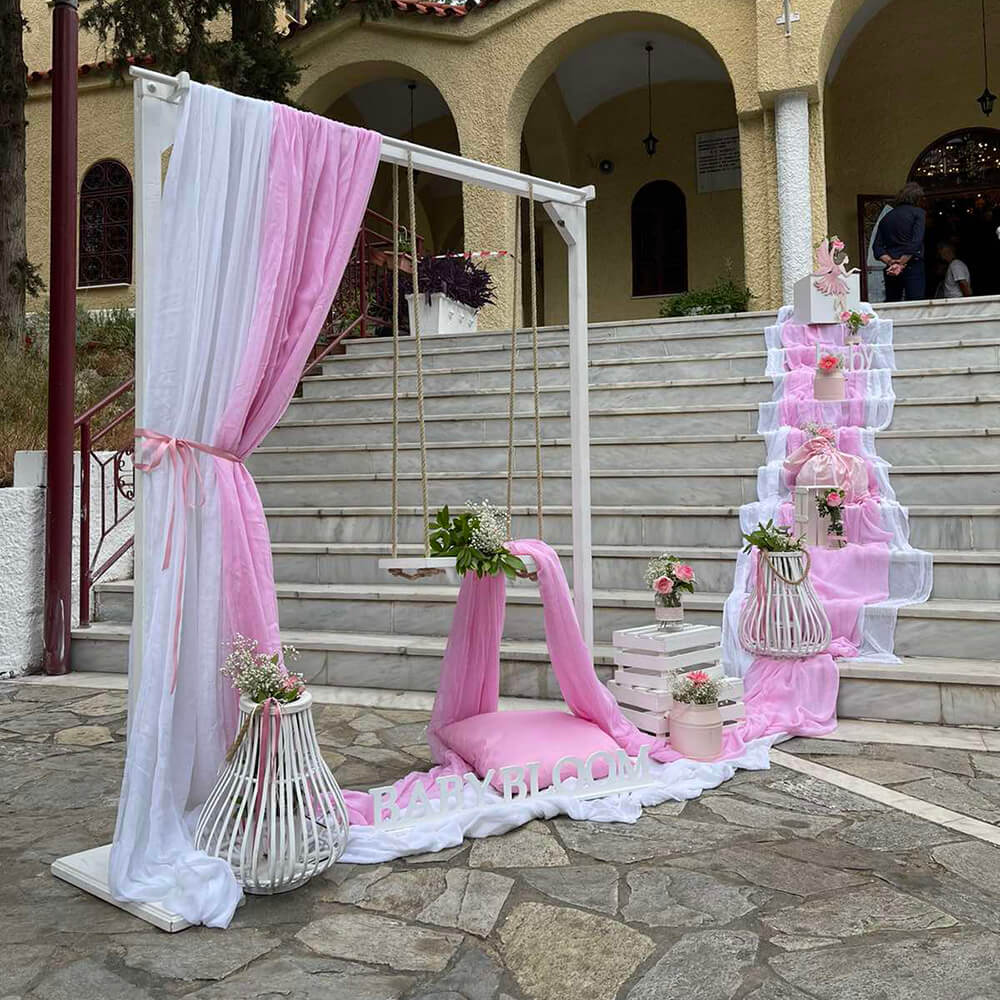 Στολισμός βάπτισης για κορίτσι της μικρής Νεφέλης - Θέμα βάπτισης νεράιδα